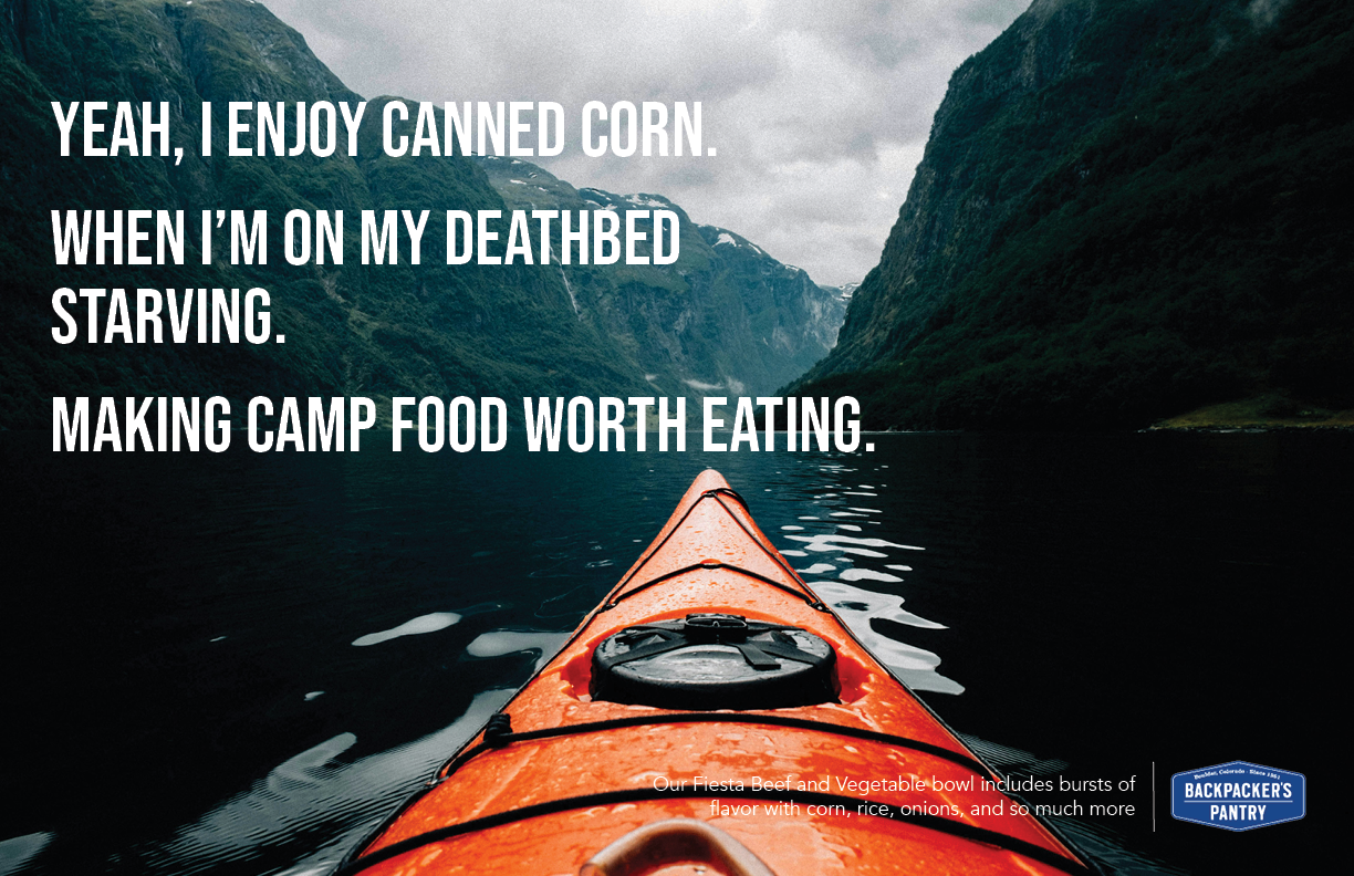 Backpacker's Pantry: Making Camp Food Worth Eating • Ads of the World ... Backpacker's Pantry: Making Camp Food Worth Eating • Ads of the World ...