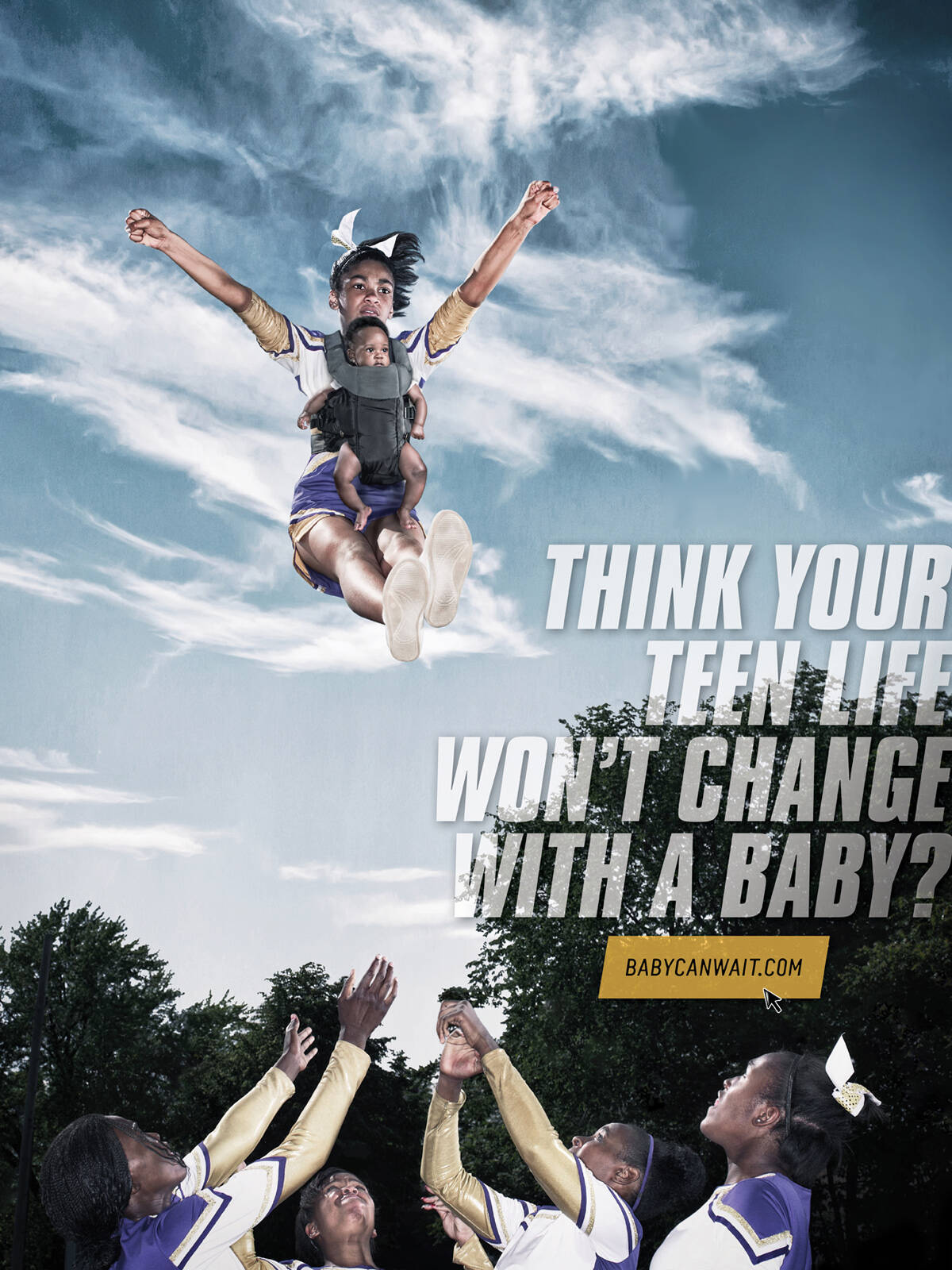babycanwait.com: Cheerleading, Basketball • Ads of the World™ | Part of ...